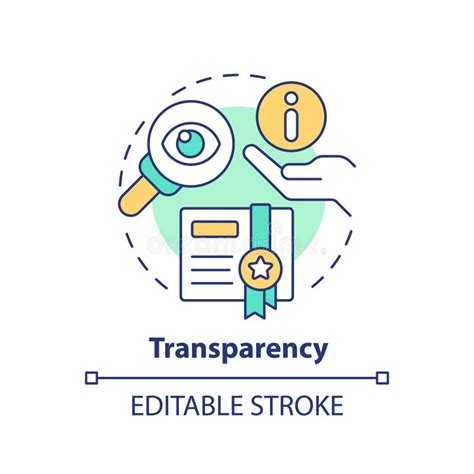 2d Customizable Thin Line Icon Transparency Concept Stock Vector Illustration Of Disclosure