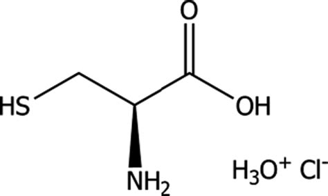 Molecular Structure Of L‐cysteine Hydrochloride Monohydrate Download Scientific Diagram