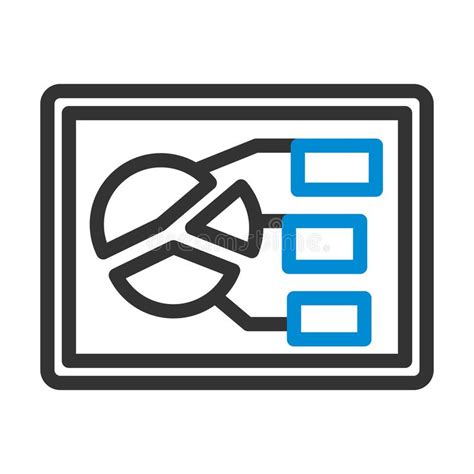 Tablet With Analytics Diagram Icon Stock Vector Illustration Of