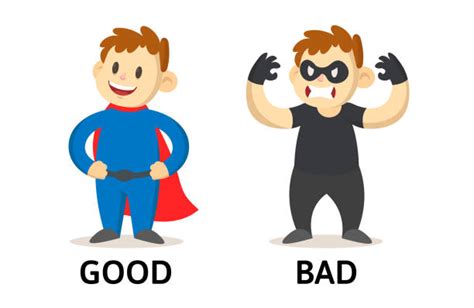 Cartoon Of A Good Vs Evil Illustrations Royalty Free Vector Graphics