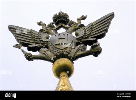 Imperial Russian Crowned Double Headed Eagle Topping The Steeple Of The