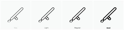 nightstick icon thin light regular and bold style design isolated on white background