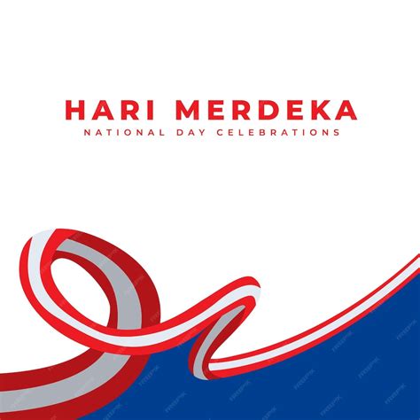 Premium Vector Malaysia Merdeka Flag Element Ribbon Flags Of Malaysia