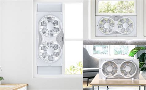 Shinic 9 Twin Window Fan With Remote Control Reversible
