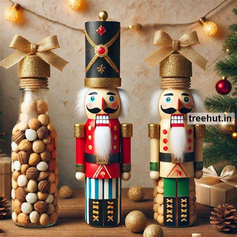 Christmas Nutcracker Bottle Decoration Ideas Bottle Craft Ideas