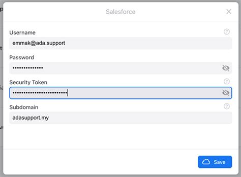 Salesforce Action Block Ada Documentation