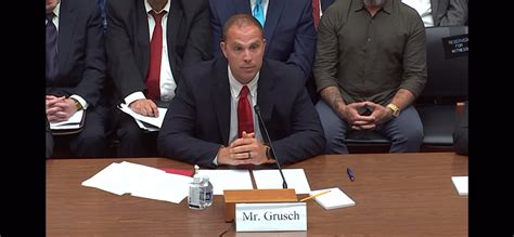 David Grusch Says Under Oath That The Usg Is Operating A Crash Retrieval And Reverse Engineering