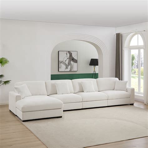 Latitude Run® Orsina 5 Piece Upholstered Modular Sofa Sectional With Ottoman And Reviews Wayfair