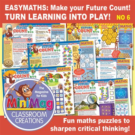 6 Posters Make Your Future Count Fun Maths Puzzles And Quizzes No 6