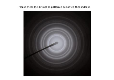 Solved Please Check The Diffraction Pattern Is Bcc Or Fcc