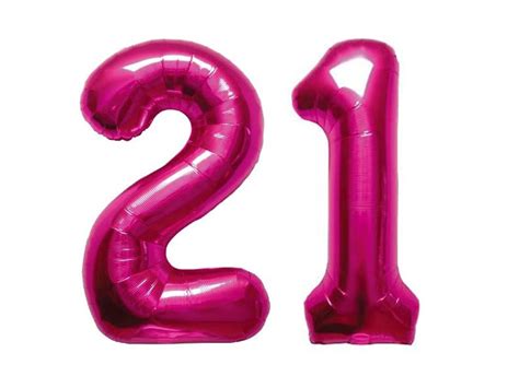 21st Birthday Balloon Bouquet Hot Pink And Silver 21st Birthday Decor
