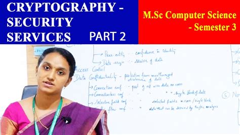 Cryptography Security Services Part 2 Christ Opencourseware Youtube