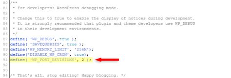 how to limit wordpress revisions without a plugin themeskills