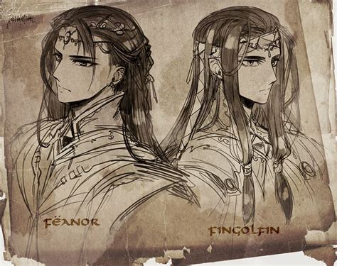Feanor And Fingolfin Толкин Эльфийское фэнтези Средиземье