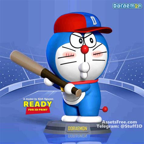 Doraemon Baseball Player Free High Quality Models