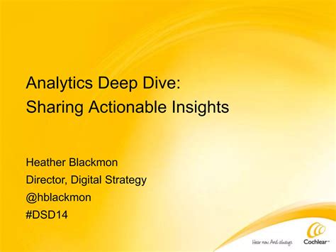 Analytics Deep Dive 4 Step Framework For Sharing Actionable Insights