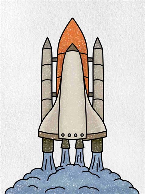 Nasa Rocket Ship Drawing File Space Shuttle Launch Sketch 