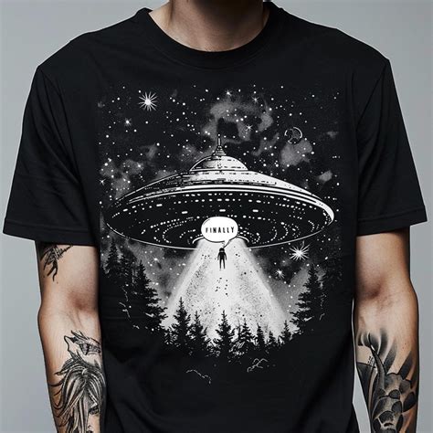 Ufo Abduction Shirt Alien Spaceship T Shirt Alternative Clothing Etsy
