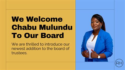 Chabu Mulundu Joins Restored Hope Zambia Board Restored Hope Zambia