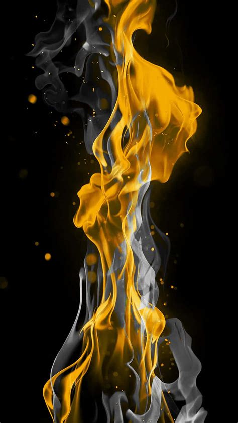 Download Android Fire With White Smoke Wallpaper