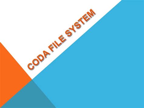 coda file system ppt