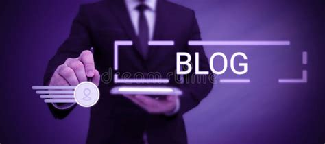 Writing Displaying Text Blog Concept Meaning Platform Where Writer Share Their Views On An