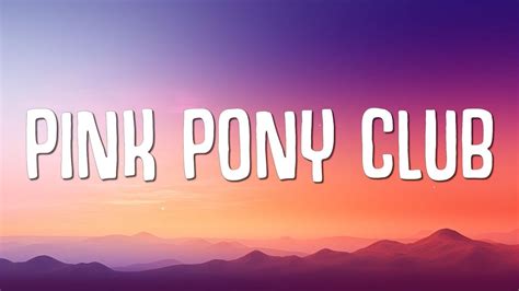 Chappell Roan Pink Pony Club Lyrics Youtube