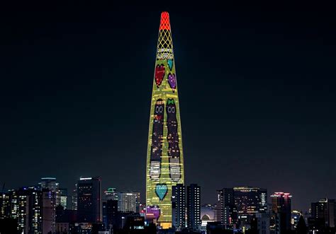 빼빼로데이 즐겨요롯데웰푸드 롯데타워에 캐릭터 영상 송출 연합뉴스