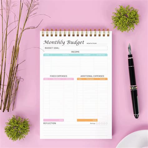 Buy Simplified Monthly Budget Planner Notepad Undated Expense Tracker