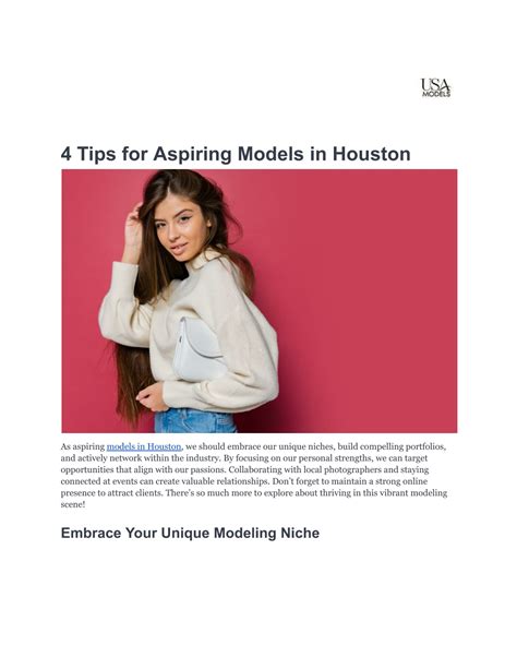 Ppt 4 Tips For Aspiring Models In Houston Powerpoint Presentation Free Download Id 14224956