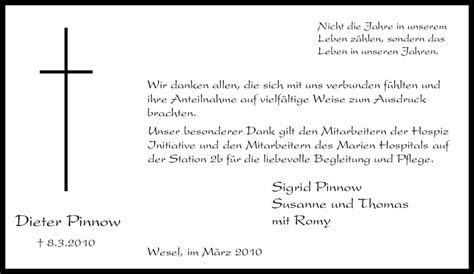 Traueranzeigen Von Dieter Pinnow Trauer In Nrwde