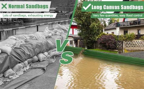 4 Pcs 4× 6 Long Sand Bags For Flooding Thickened