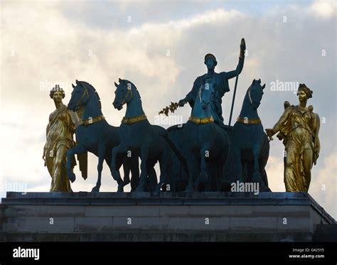Paris France 8th Sep 2013 View Of The Quadriga In Paris France 8