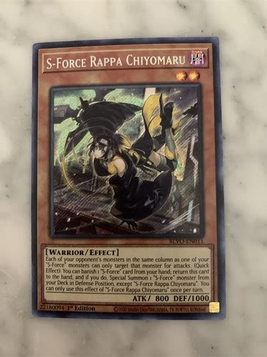 S Force Rappa Chiyomaru Blvo En011 Mint Secret Rare First Ed