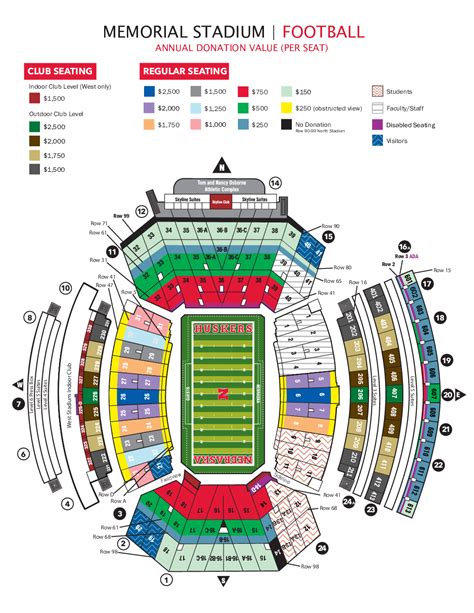 Memorial Stadium Seating Chart Lincoln Cabinets Matttroy