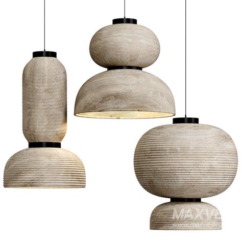 Japandi Lantern Shaped Pendant Light By Japandistore 3d Model Download