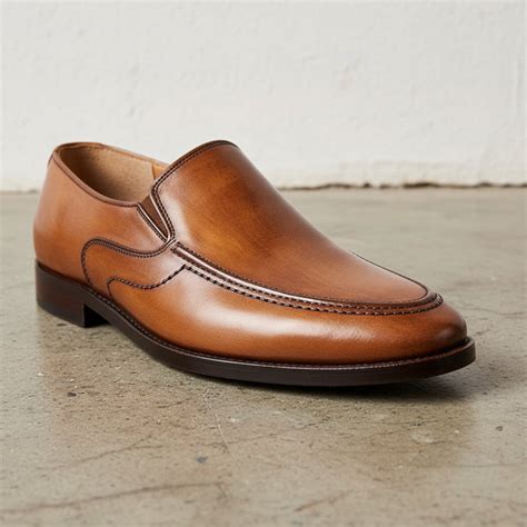 Mens Brown Apron Toe Leather Moccasins Hargreaves Rebels Market