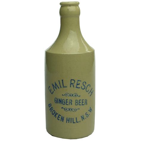 Ginger Beer Emil Resch Broken Hill Crown Seal Dump Blue Print
