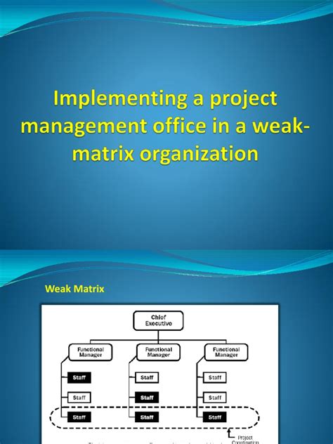 Implementing A Project Management Office In A Weak Matrix Pdf