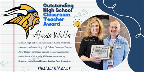 Shs Science Teacher Alexis Wells Recognized As Outstanding High School