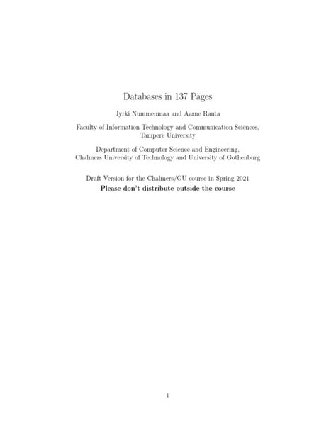 Databaser Pdf Databases Relational Model