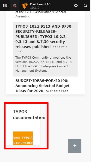 typo3 documentation ui of widget is disturbed in mobile view · issue