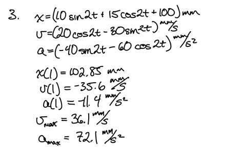 solved the vertical motion of mass a is defined by the relation x cos