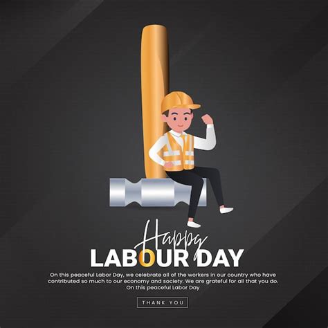 Happy Labor Day Design Template Premium Vector