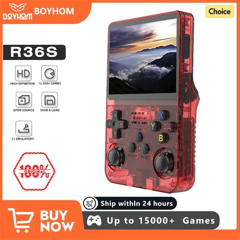 New Red R36s 128gb Retro Handheld Video Game Console Linux System 3 5