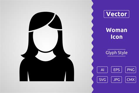 Vector Woman Glyph Icon Graphic By Muhammad Atiq · Creative Fabrica