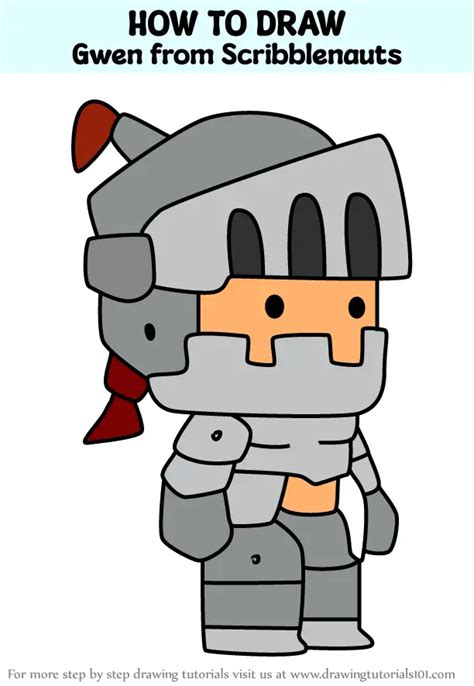 How To Draw Gwen From Scribblenauts Scribblenauts Step By Step