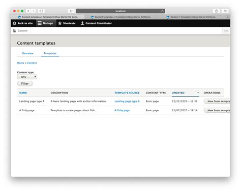 Quick Start Sub Modules Template Entities Drupal Wiki Guide On