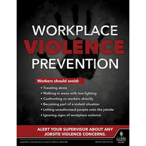 Workplace Violence Prevention Construction Safety Poster