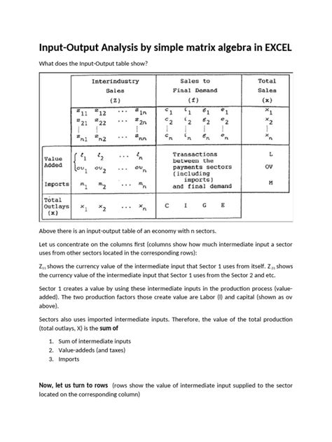 Crash Course On Input Output Analysis Notes 2 Pdf